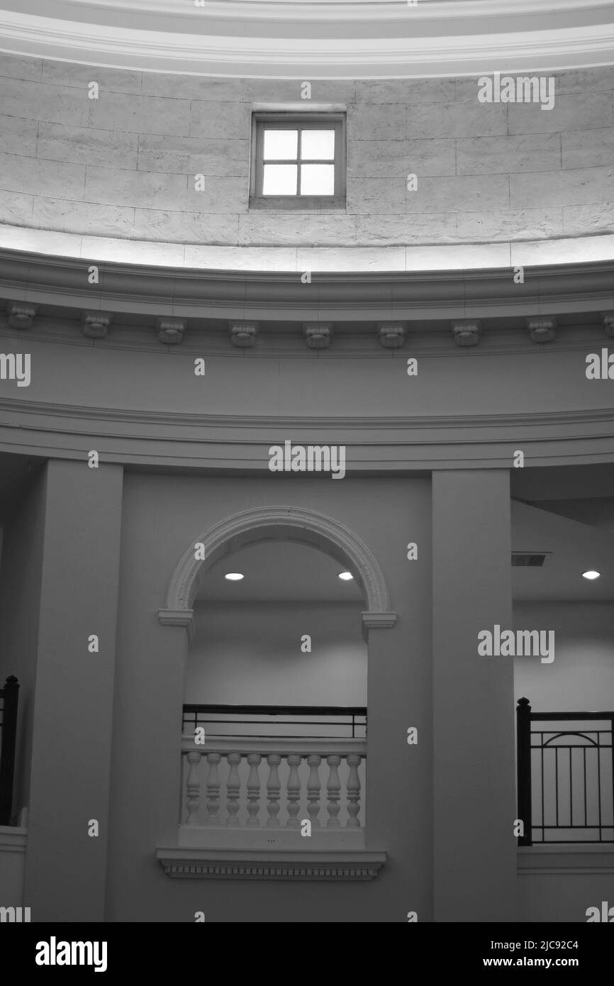 A fresh view of a sweeping lines of a classic Greek style dome and ...