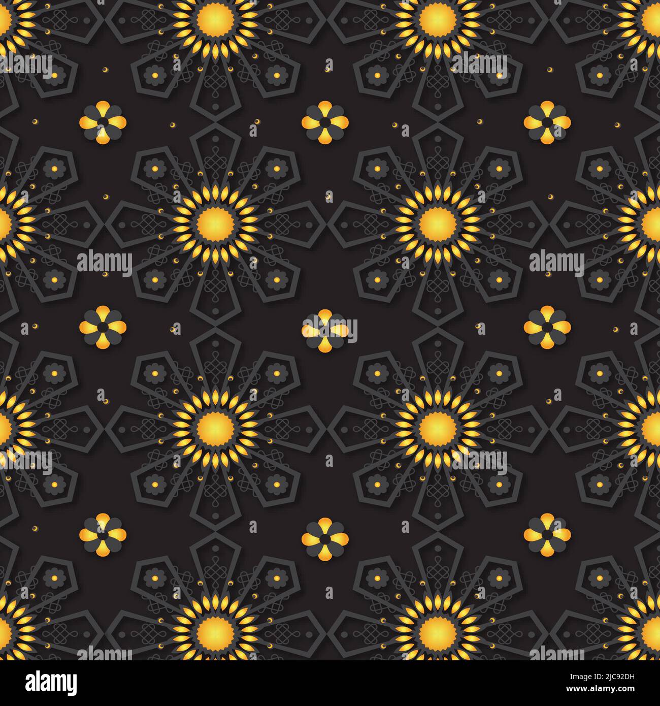 Black Yellow Mandala