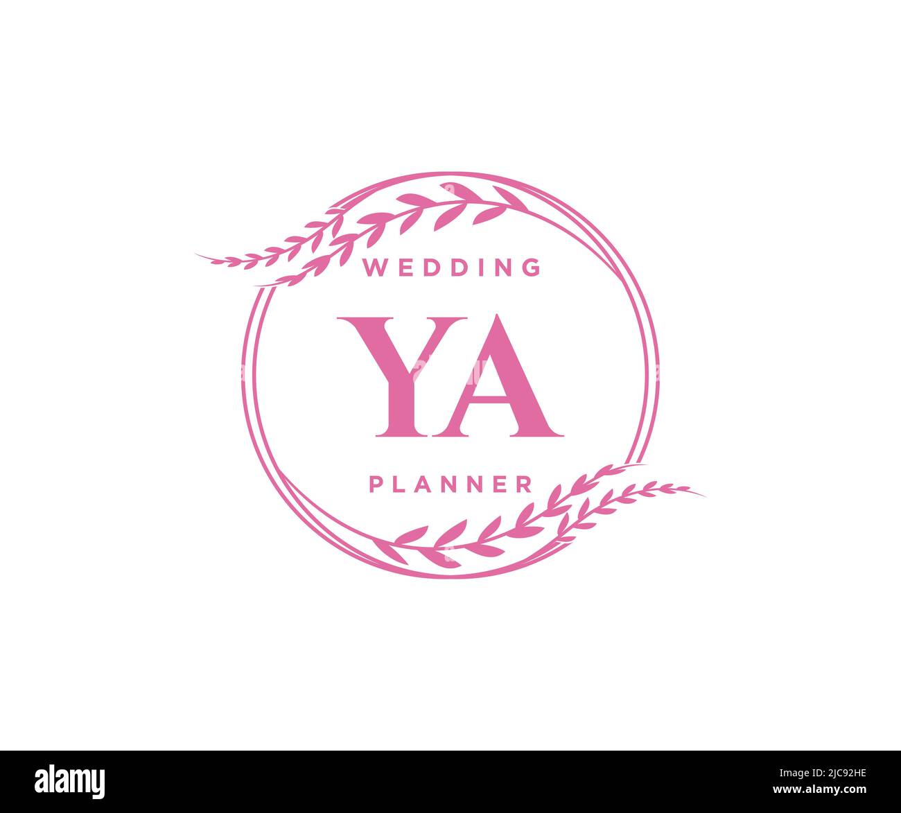 YA Initials letter Wedding monogram logos collection, hand drawn modern ...