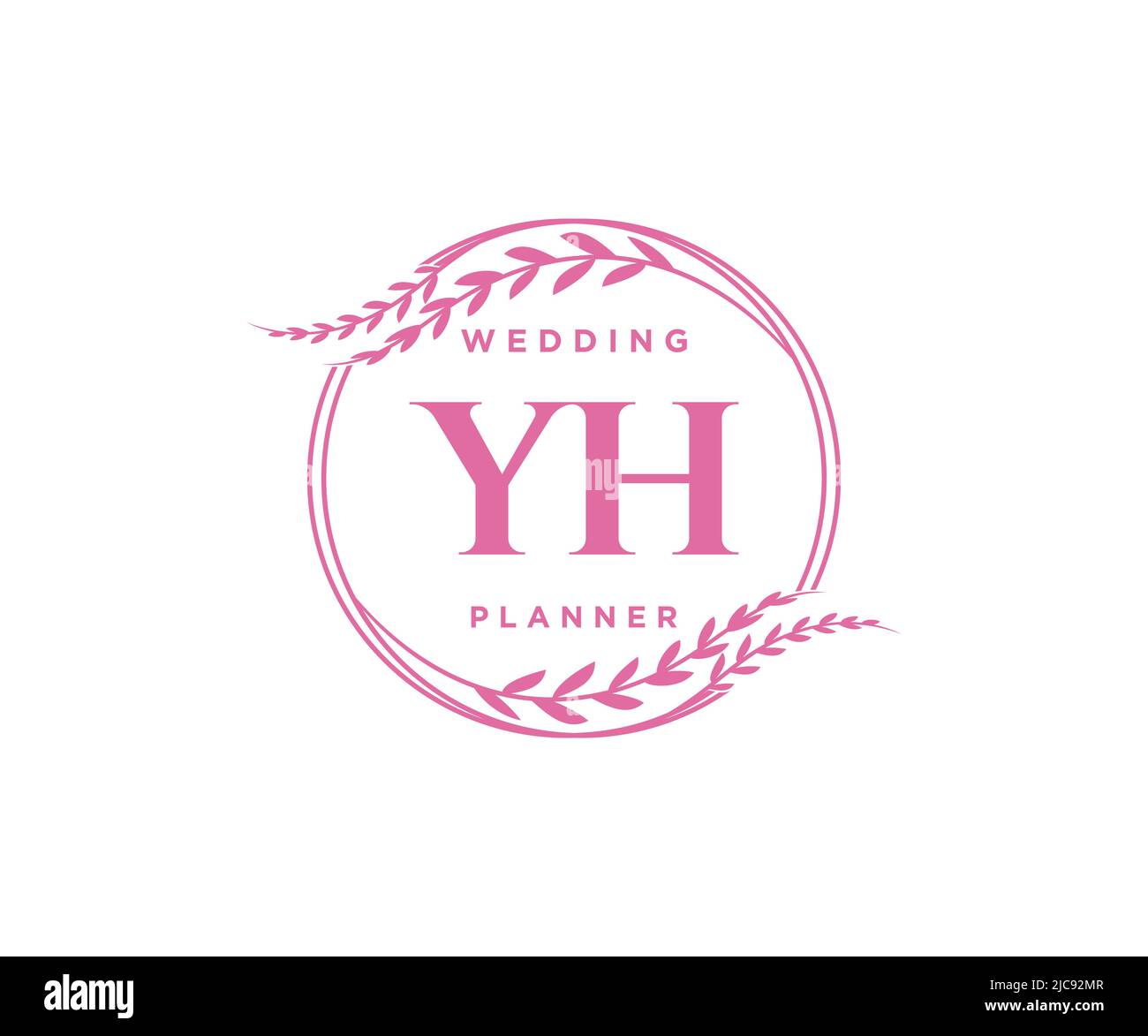 YH Initials letter Wedding monogram logos collection, hand drawn modern ...