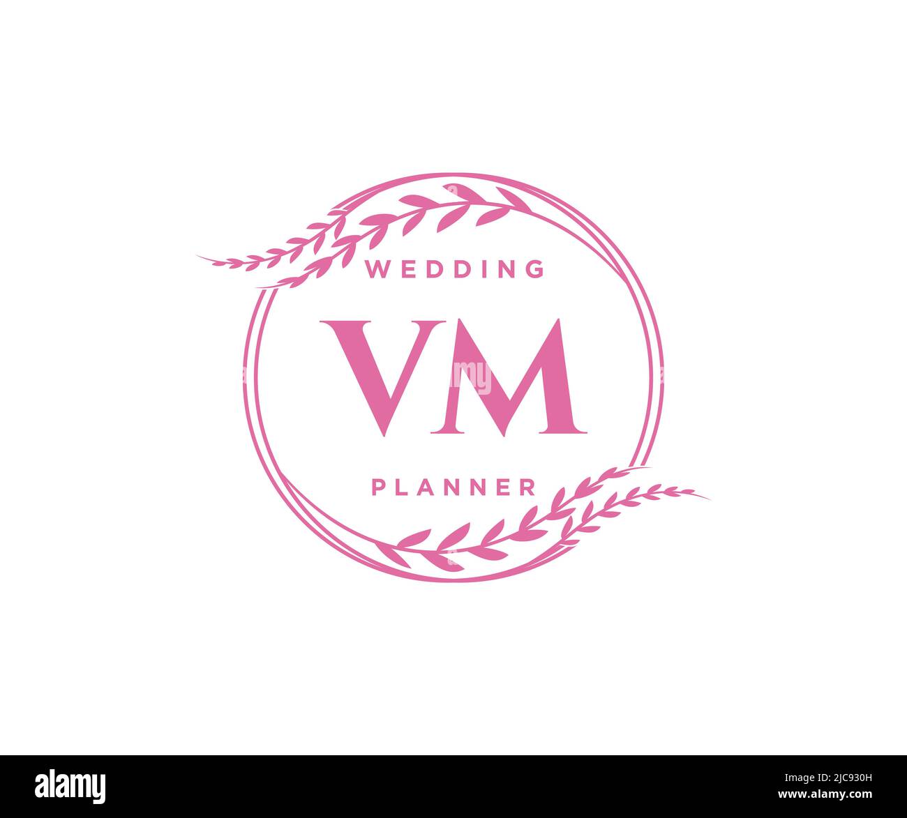 VM Initials letter Wedding monogram logos collection, hand drawn modern ...