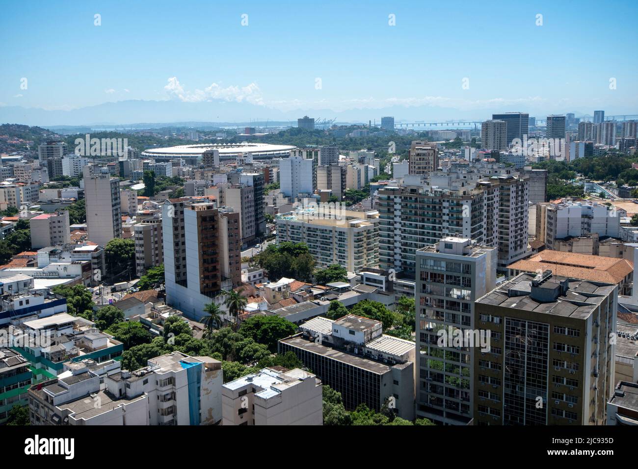 Rio, Brazil - march 10, 2022: view of a densely populated urban area ...
