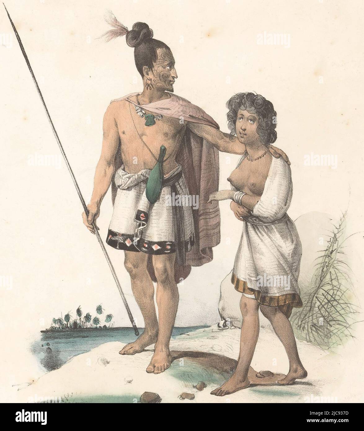 Costume des habitans de houa houa voyage de d hi-res stock photography ...