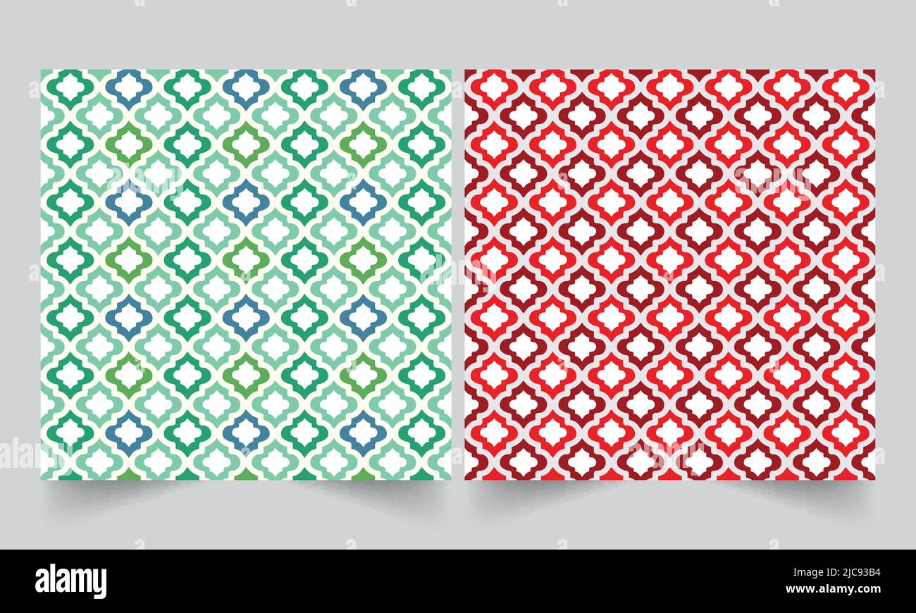 Set Of Seamless Moroccan Pattern Background Stock Vector Image & Art ...