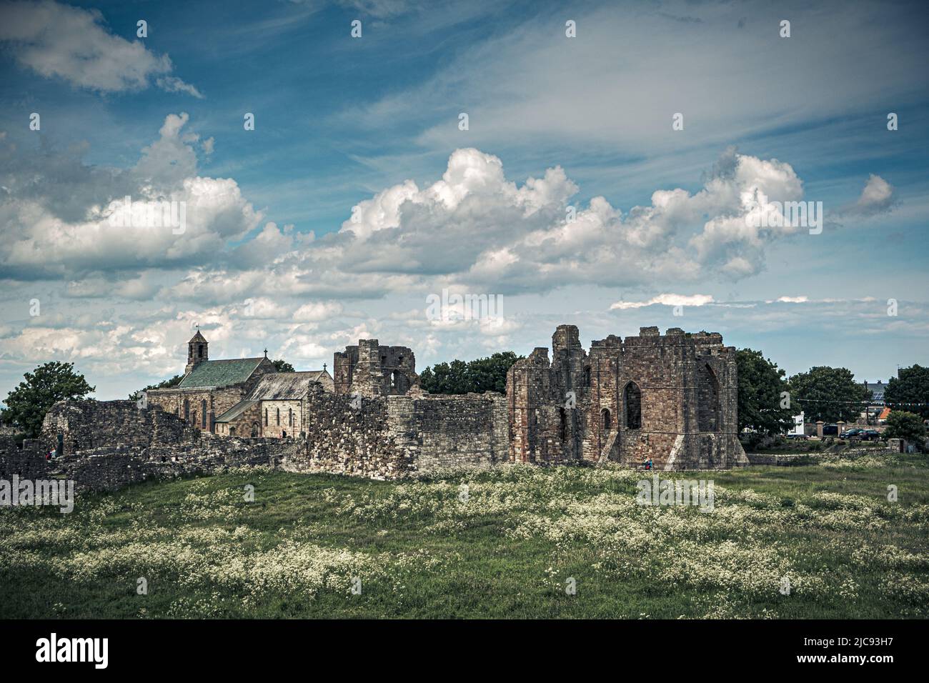 Priory Ruins, Holy Island, Lindisfarne, Northumberland, England Stock ...