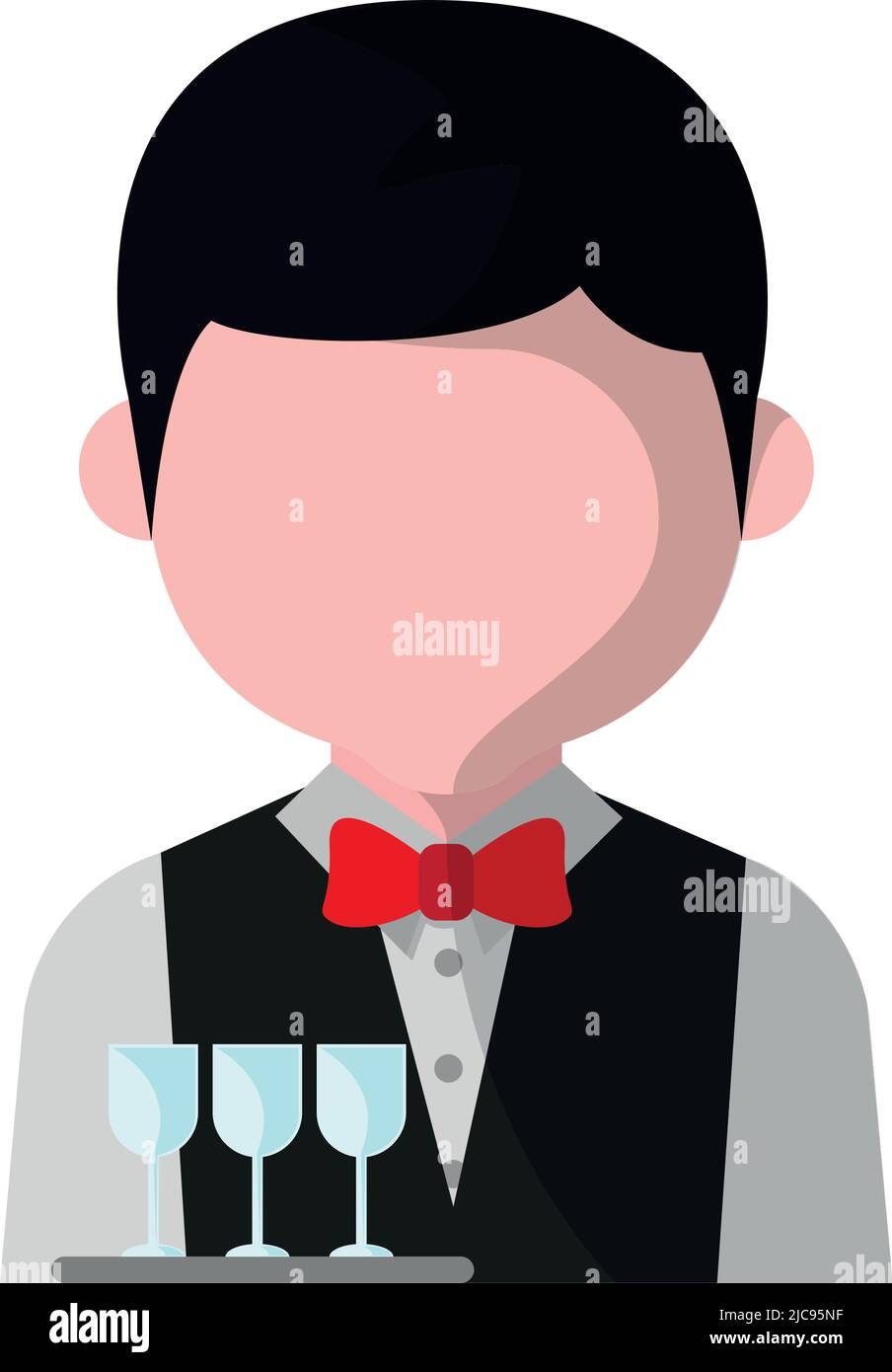 waiter man profession Stock Vector Image & Art - Alamy