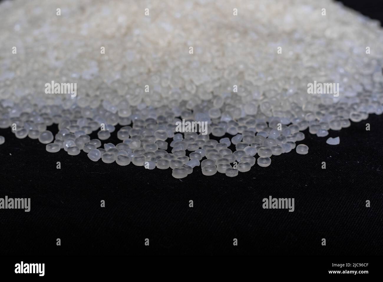 A view of tiny plastic poly pellets extracted from a kid's doll. These ...