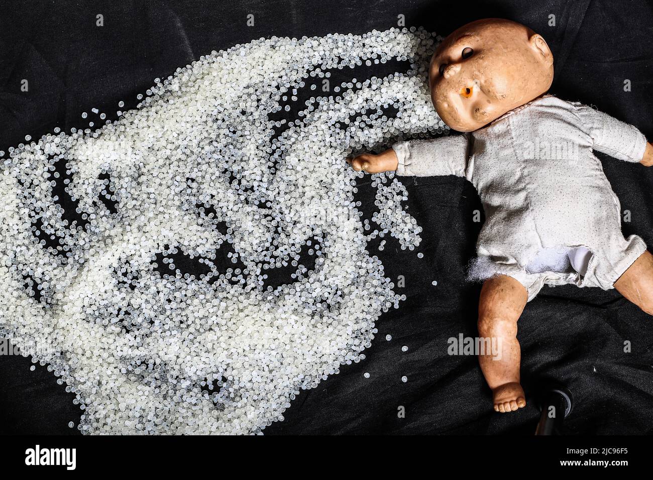 Nakuru, Kenya. 10th June, 2022. A view of tiny plastic poly pellets ...