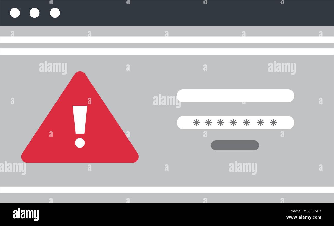 login into account phishing caution Stock Vector Image & Art - Alamy