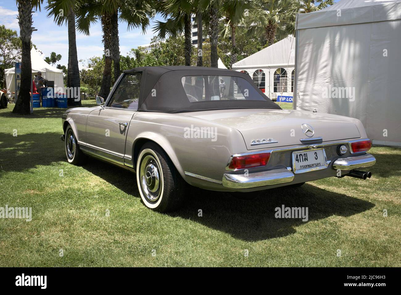 Mercedes 230 SL convertible coupe. 60's German classic car Stock Photo ...