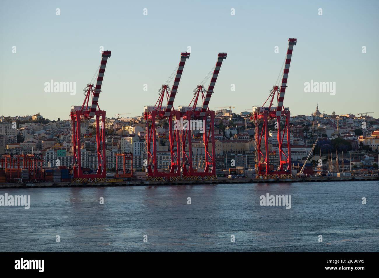 Industry on river Tagus Stock Photo - Alamy