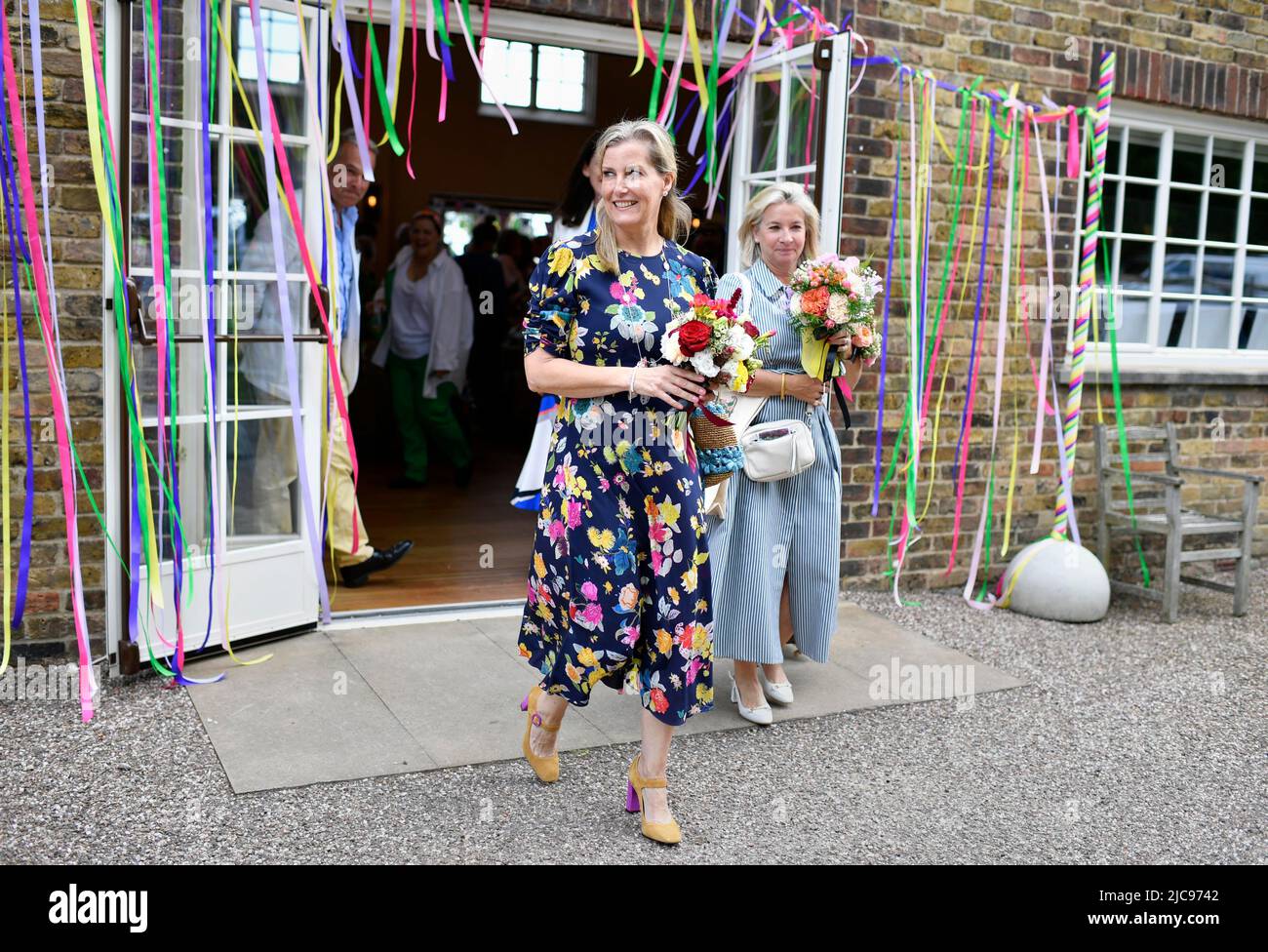 The Countess of Wessex (left) attends the Royal Windsor Flower Show at ...