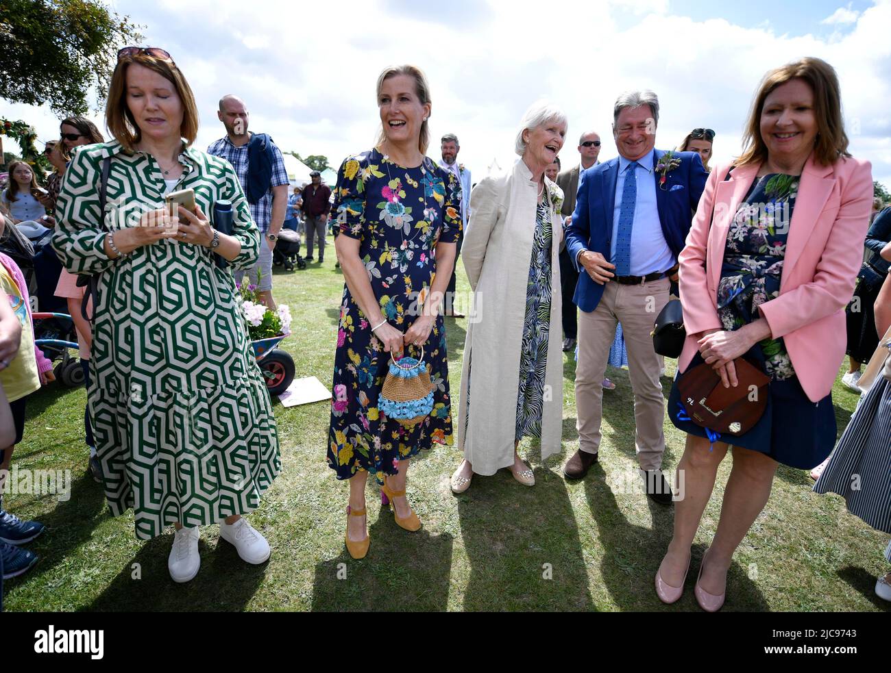 The Countess of Wessex (2nd left) attends the Royal Windsor Flower Show ...