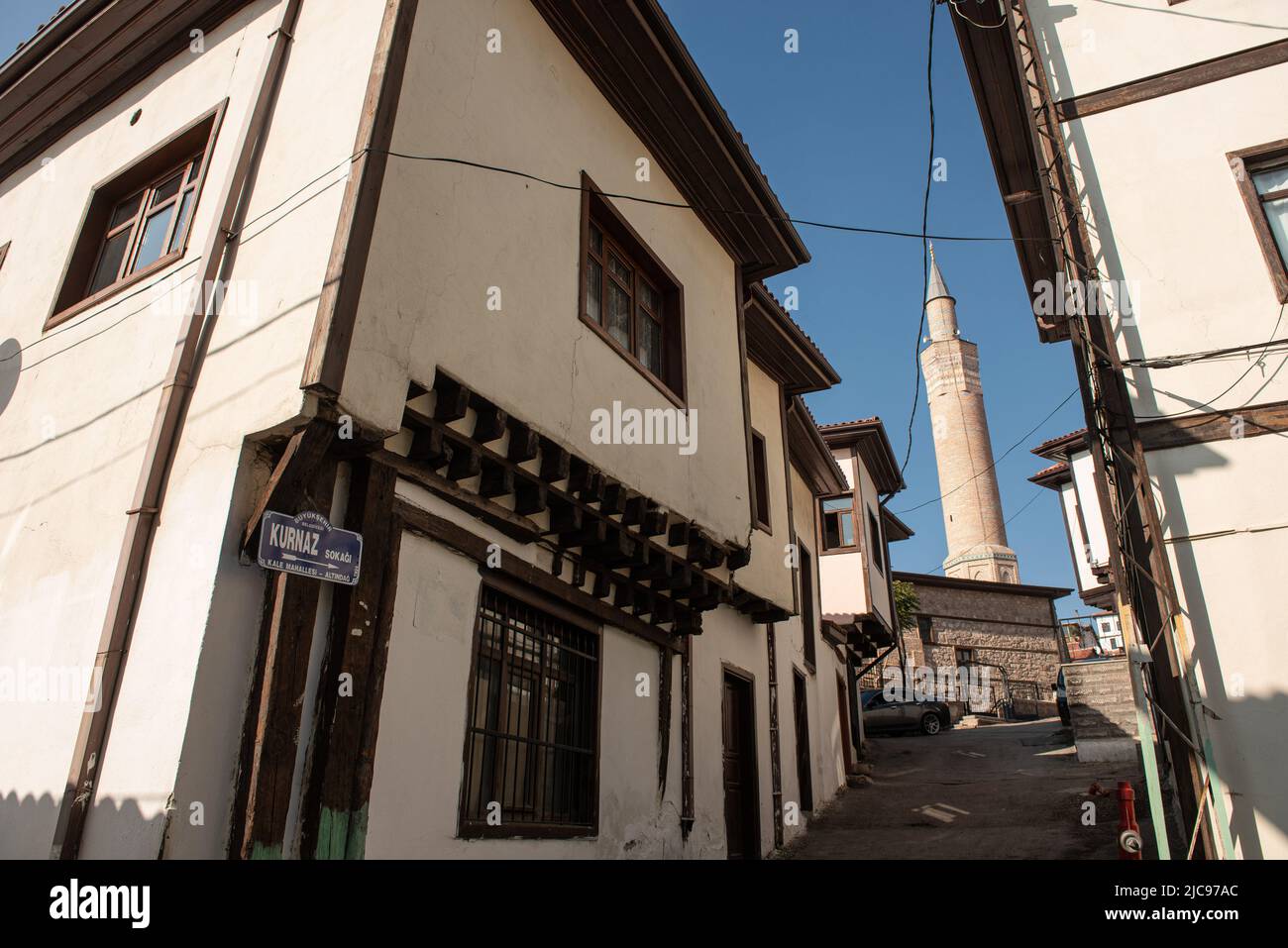 Restored old houses in Ankara castle Stock Photo - Alamy
