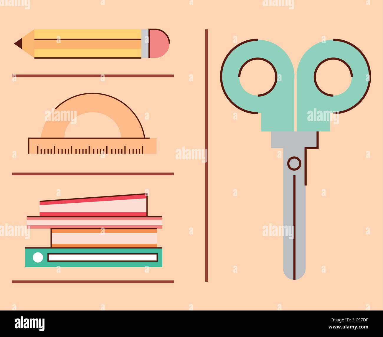 school supplies icons collection Stock Vector Image & Art - Alamy