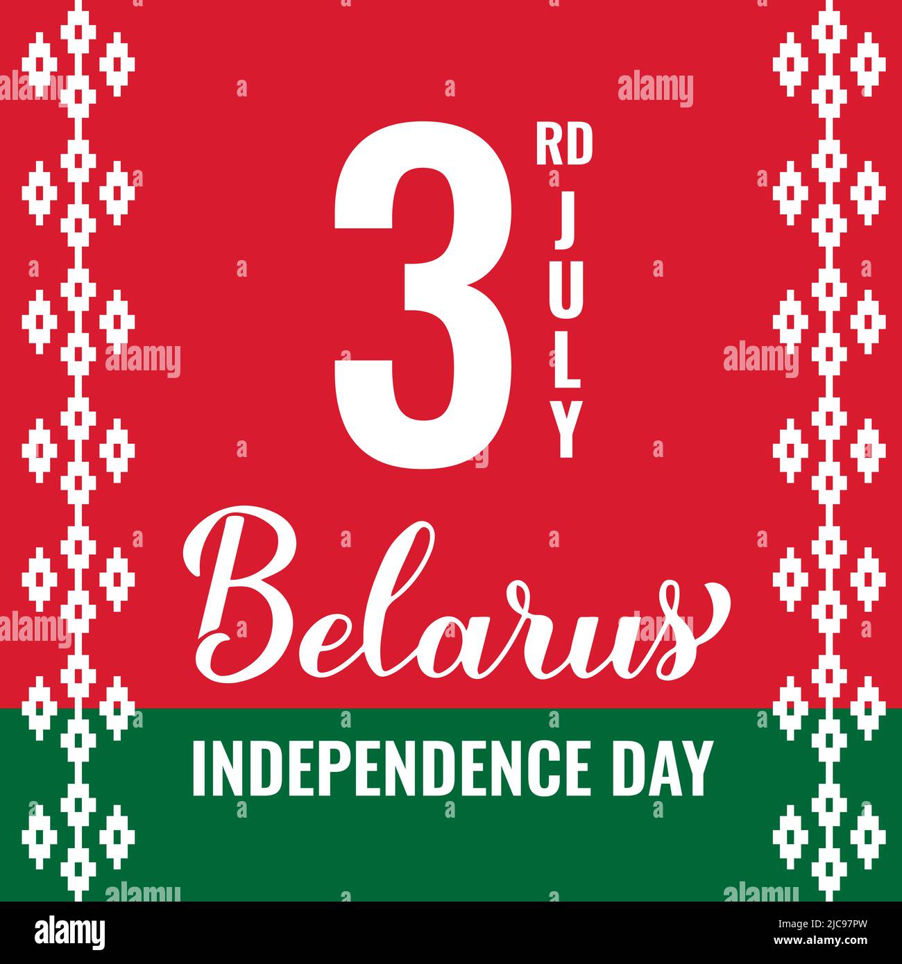 Belarus Independence Day typography poster. National holiday celebrate ...