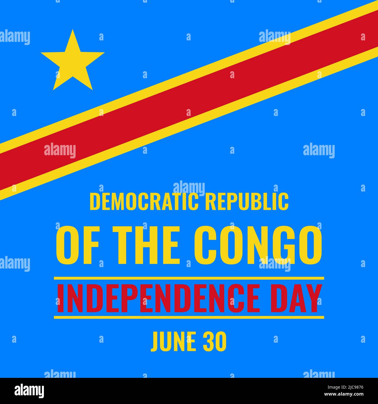 Democratic Republic of the Congo Independence Day typography poster ...