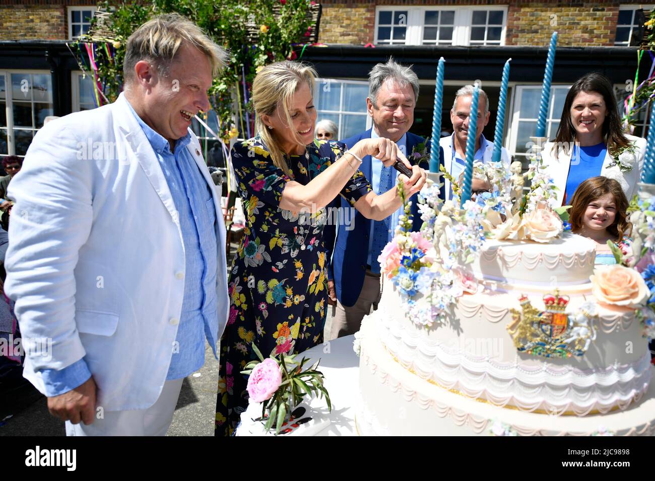 The Countess of Wessex (2nd left) attends the Royal Windsor Flower Show ...