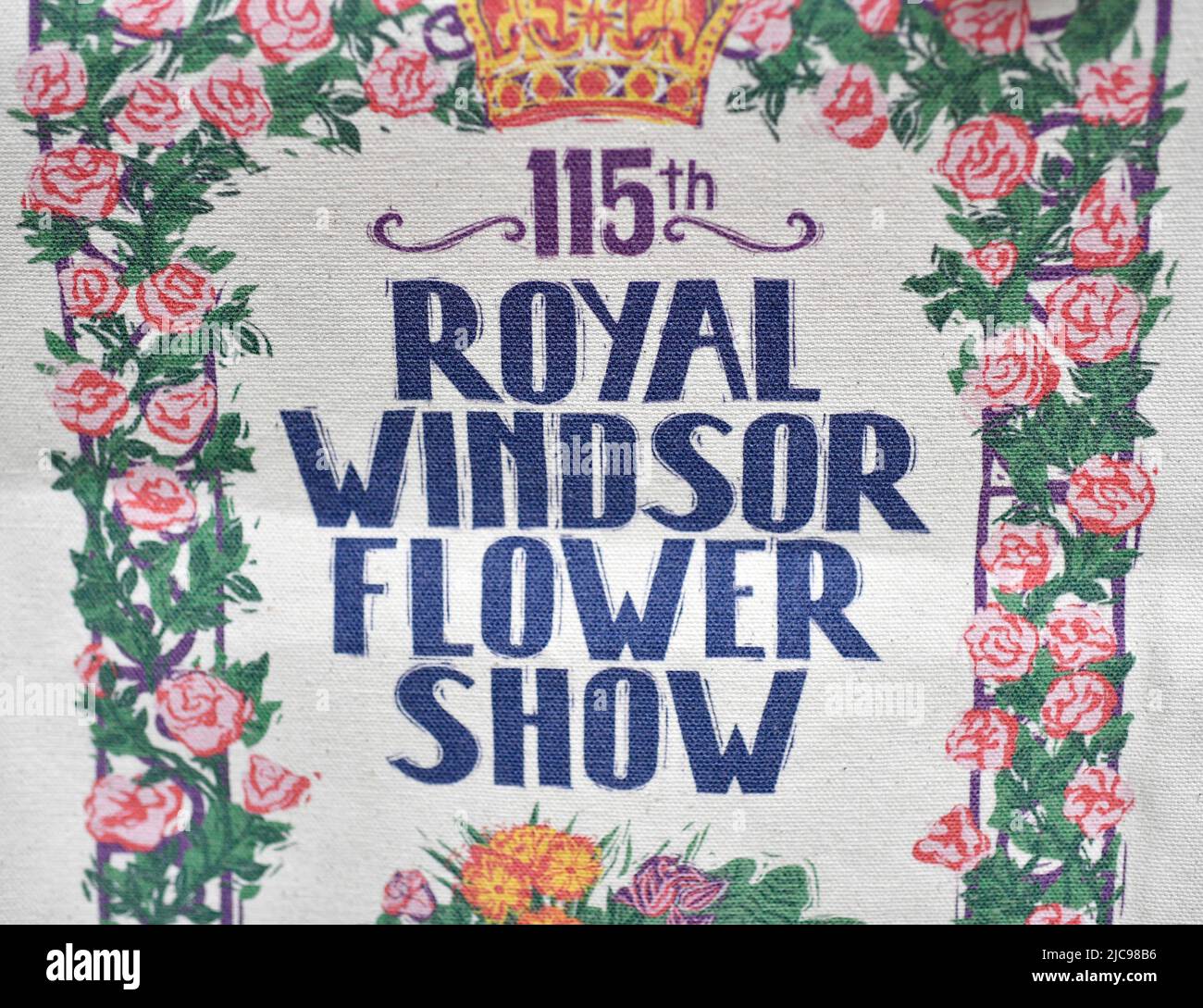 A sign for the Royal Windsor Flower Show at the York Club in Windsor ...