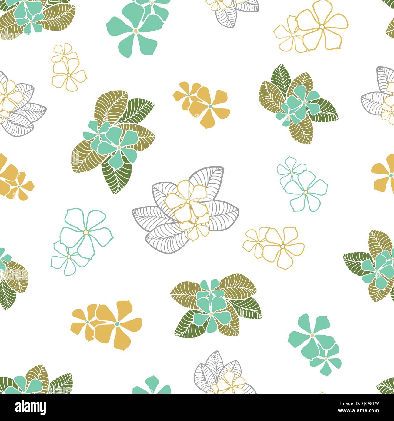 Autumn inspired floral vector seamless pattern for textile , packaging ...