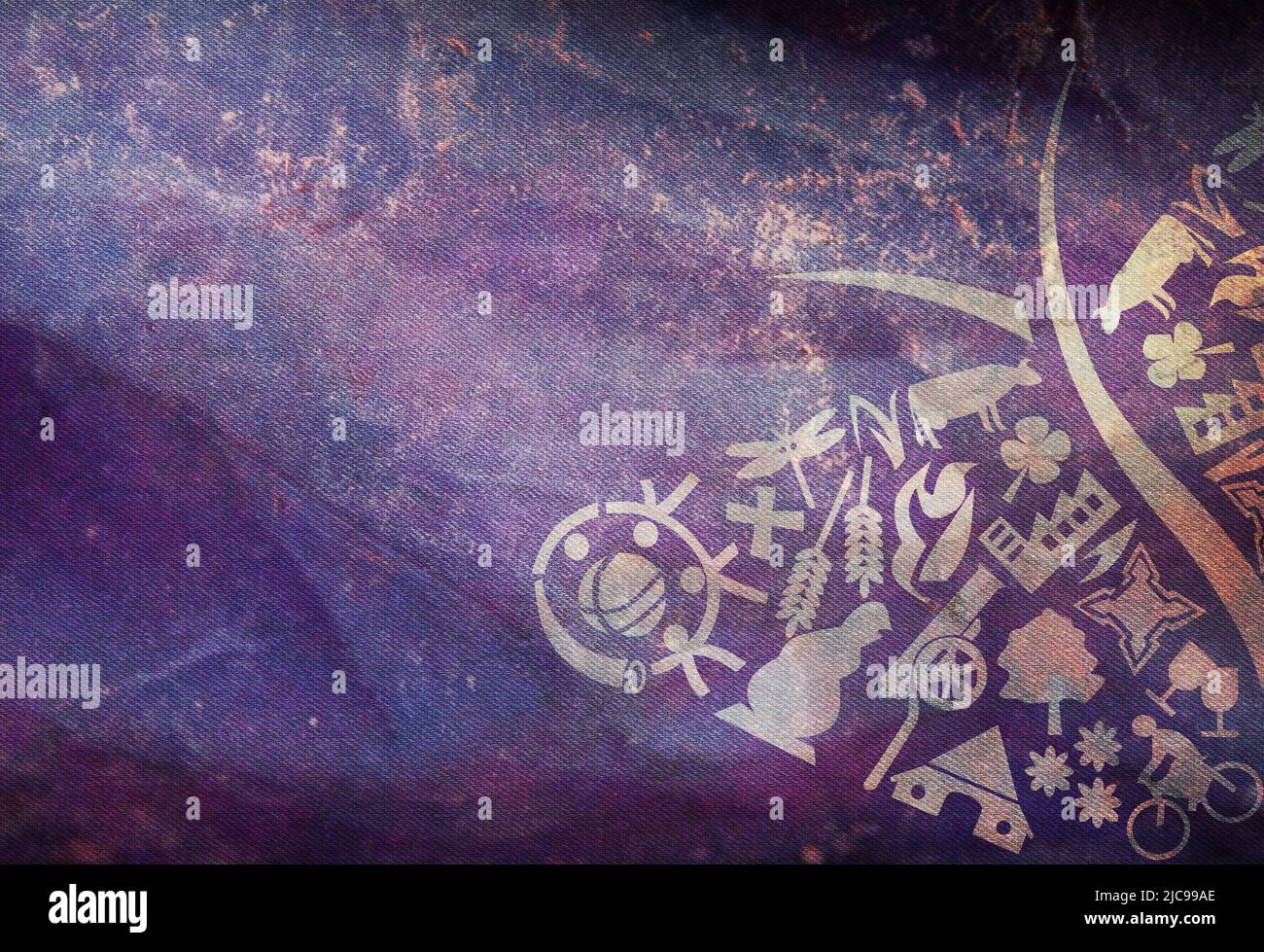 Top view of flag Oost Gelre, Netherlands. retro flag with grunge ...