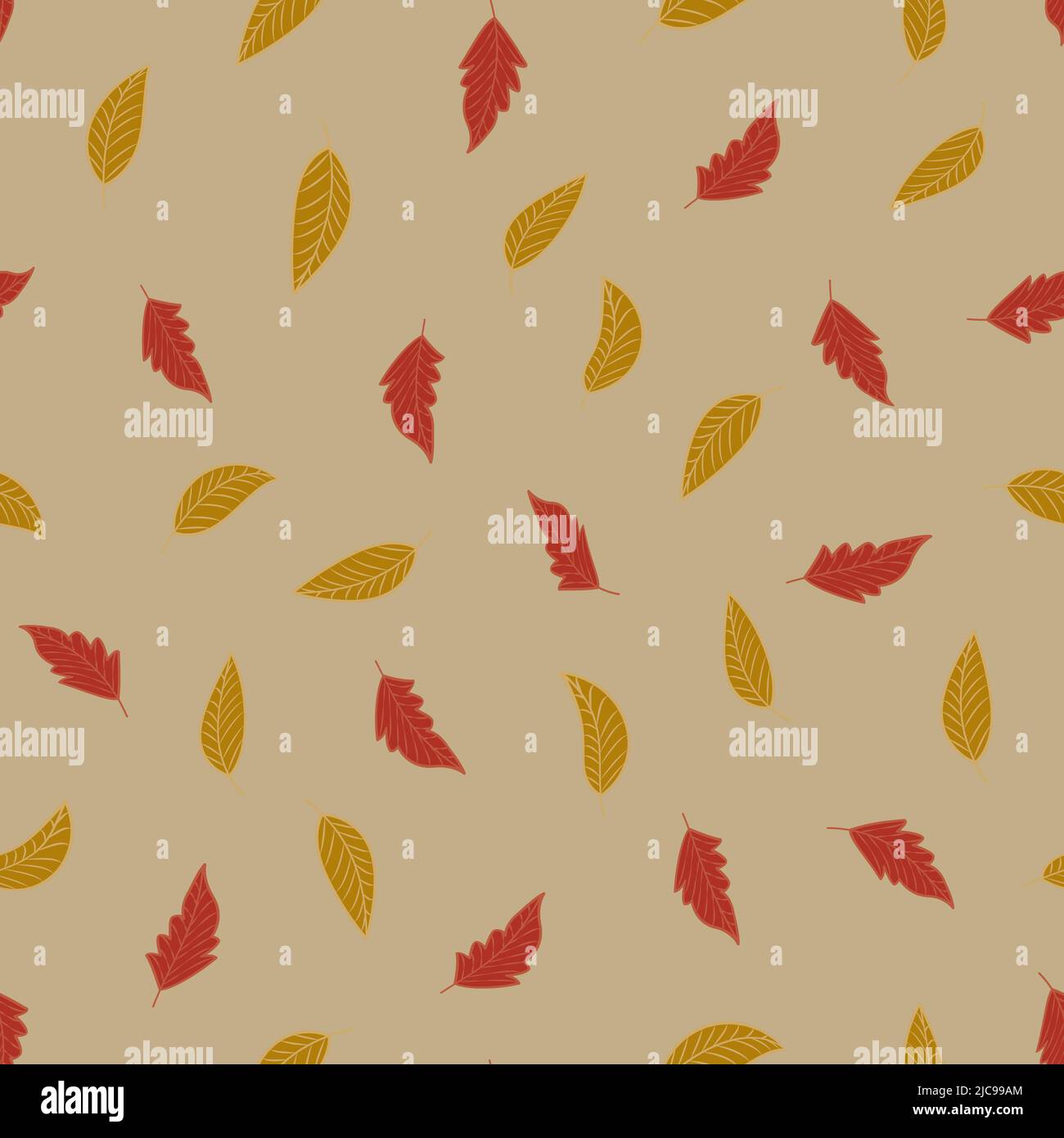 Autumn leaves vector pattern for paper, packaging, wrapping, post cards ...