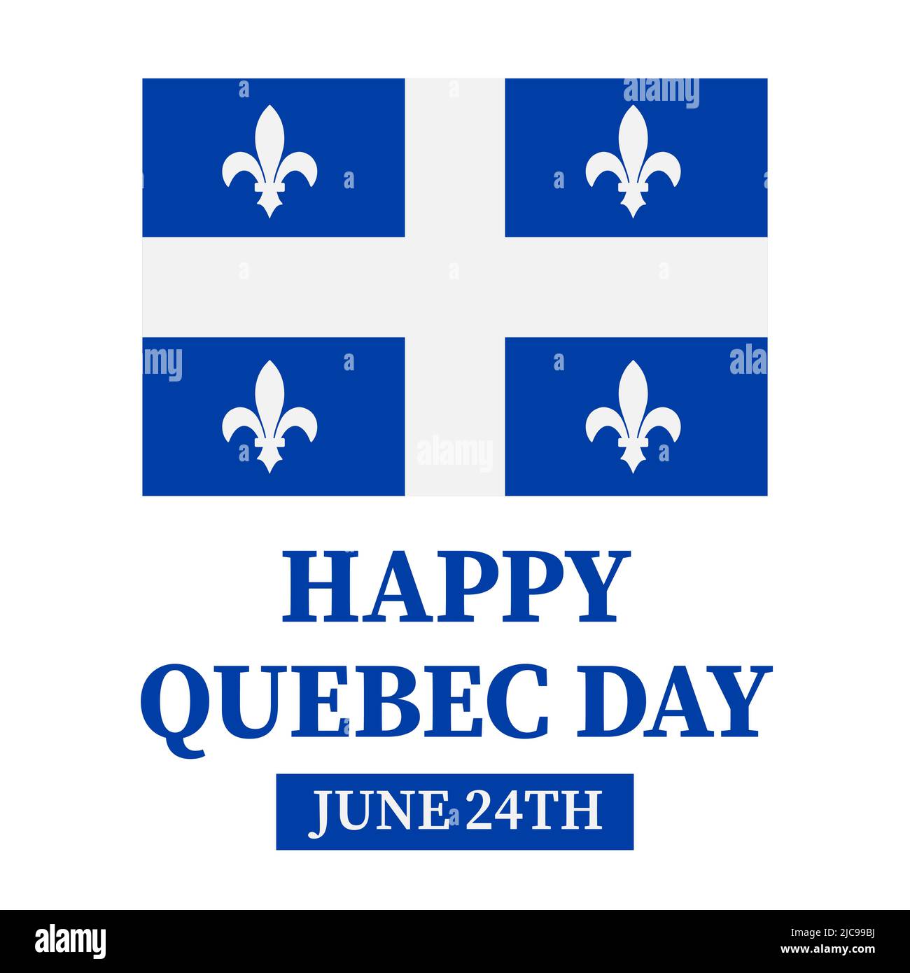 Happy Quebec Day typography poster. Canadian National holiday St John ...