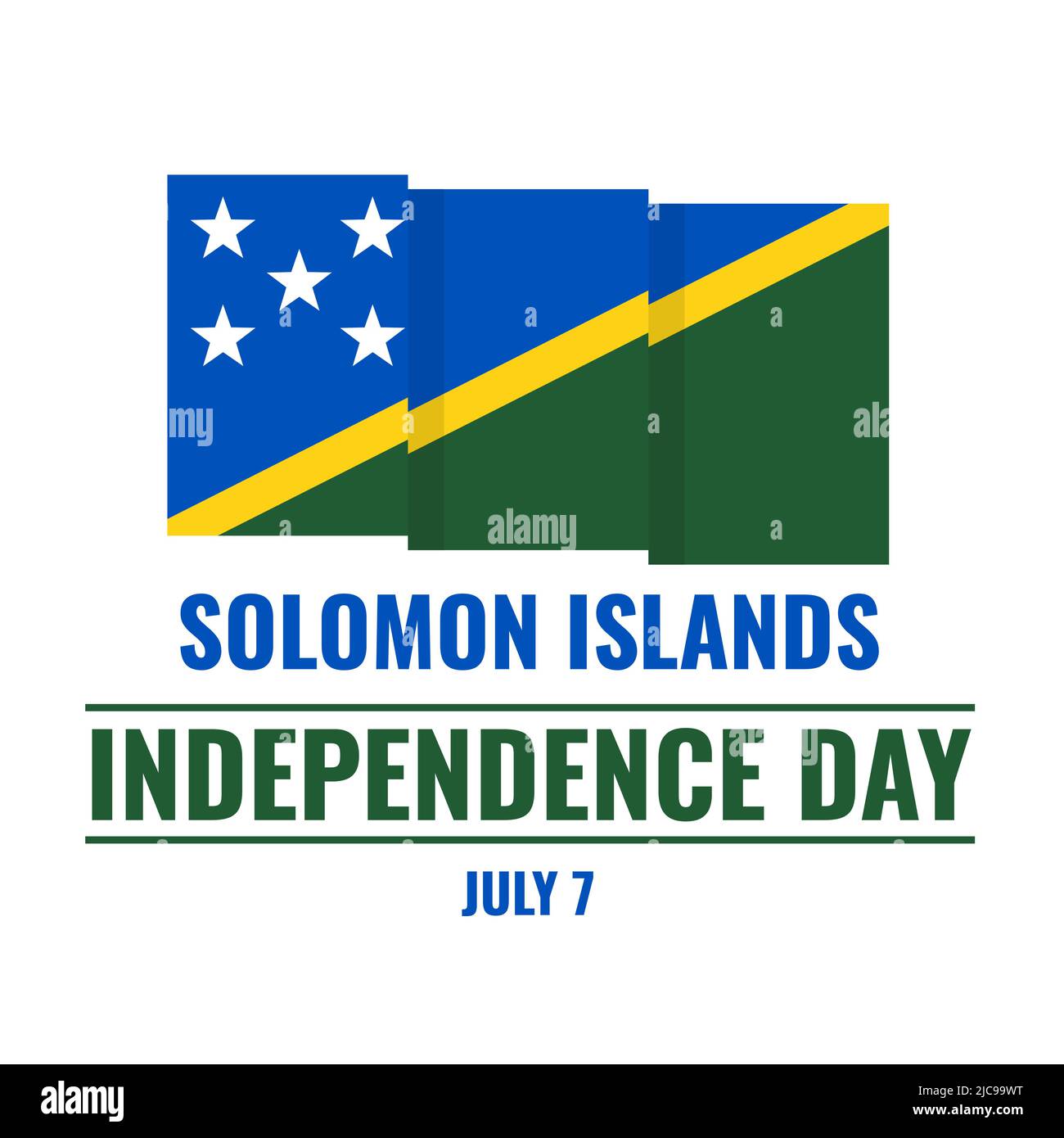 Solomon Islands Independence Day typography poster. National holiday ...