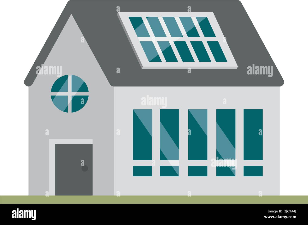 house with solar panel Stock Vector Image & Art - Alamy