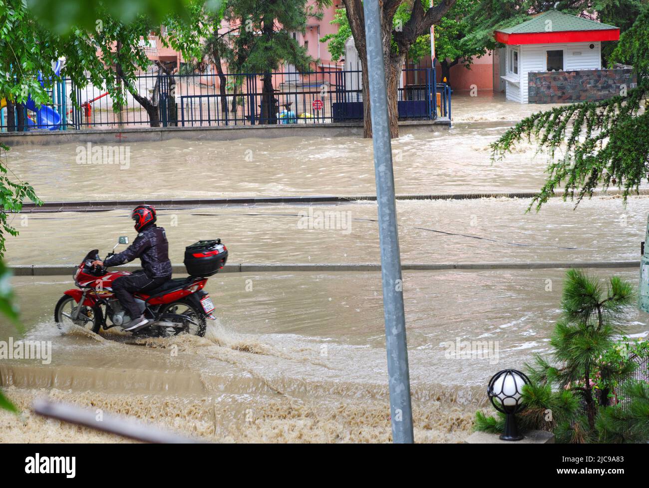 Ankara, Turkey, After the rain in Ankara manholes exploded and there ...