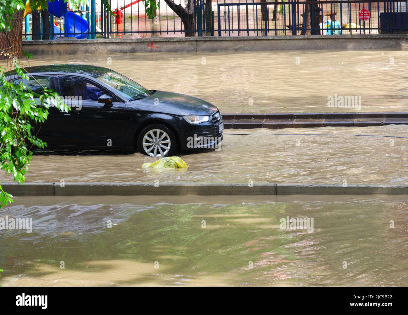 Ankara, Turkey, After the rain in Ankara manholes exploded and there ...