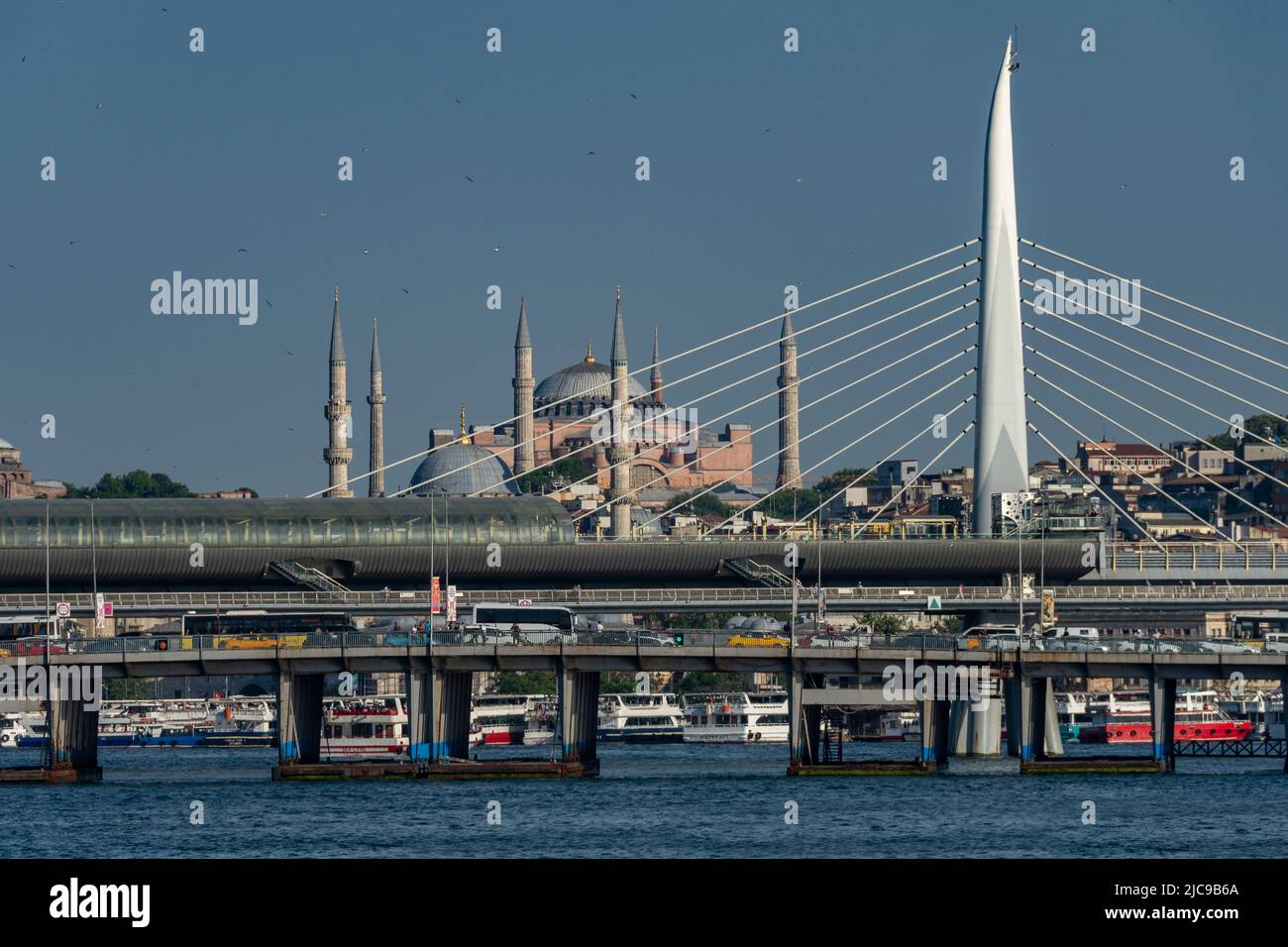 Historical Peninsula and Golden Horn in Istanbul, Turkey Stock Photo ...