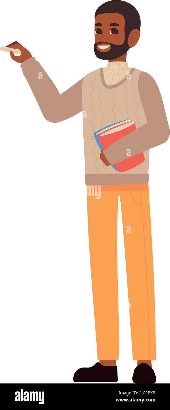 Young male teacher standing Stock Vector Images - Alamy