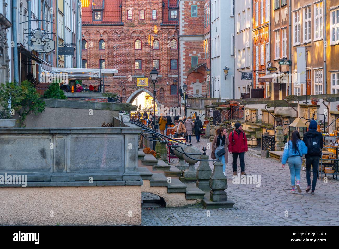 Gdansk, Poland - 12 March, 2022: Architecture of Mariacka Street in ...