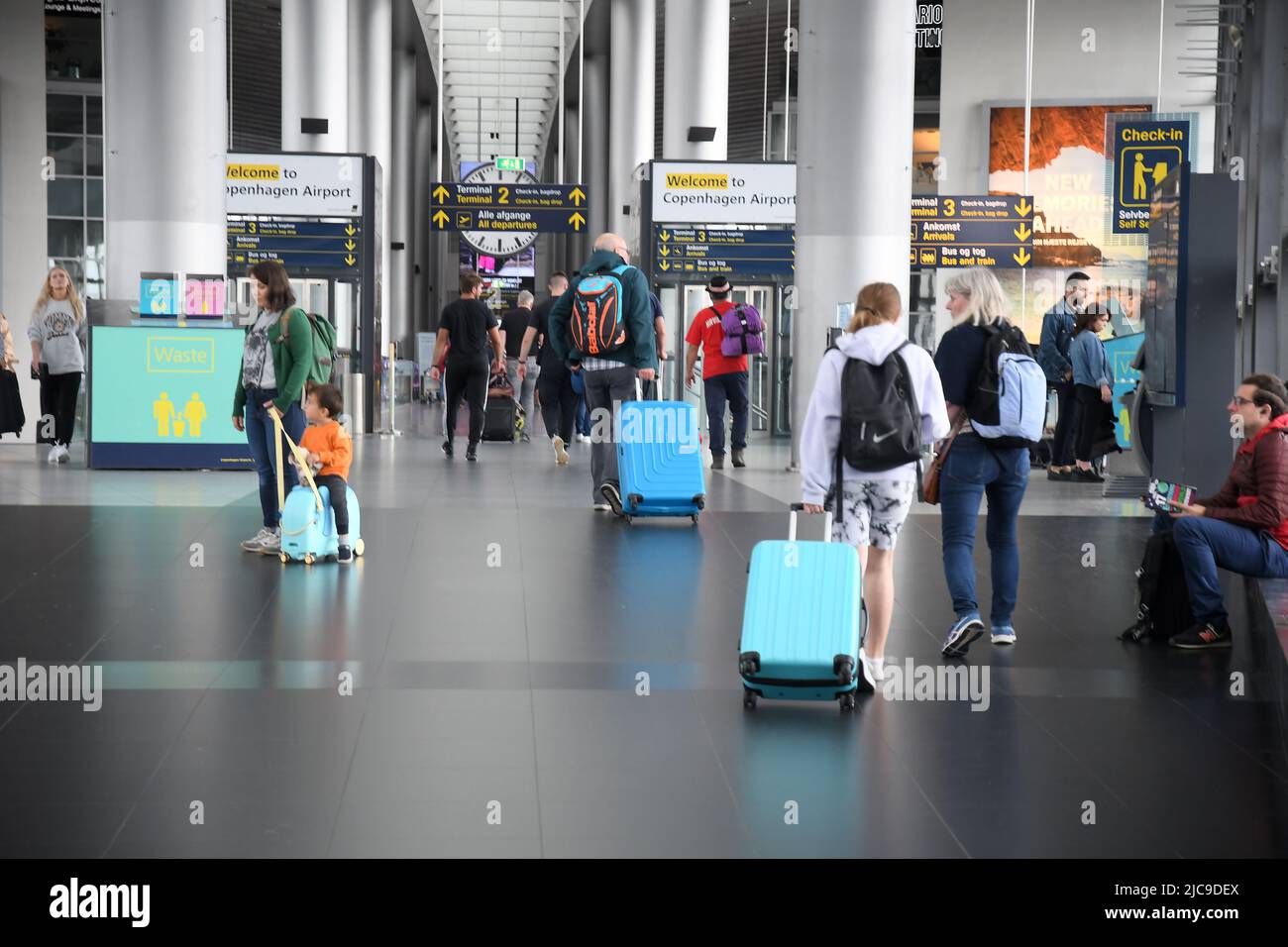 Kastrup/Copenhagen/Denmark/11 June 2022/Travellers departuring from ...