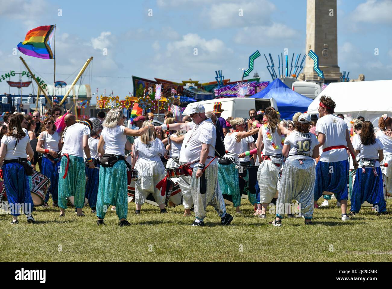 The Batala samba band finish their music on Southsea common after ...