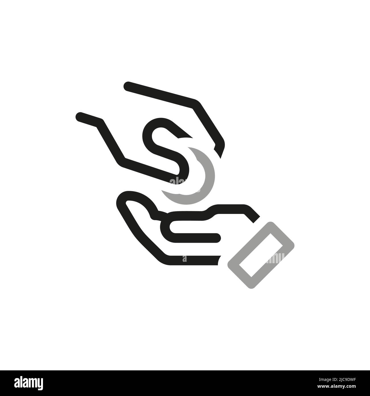 Simple of Coins Related Icons. Icon give a coin in hand. Contact Us web ...