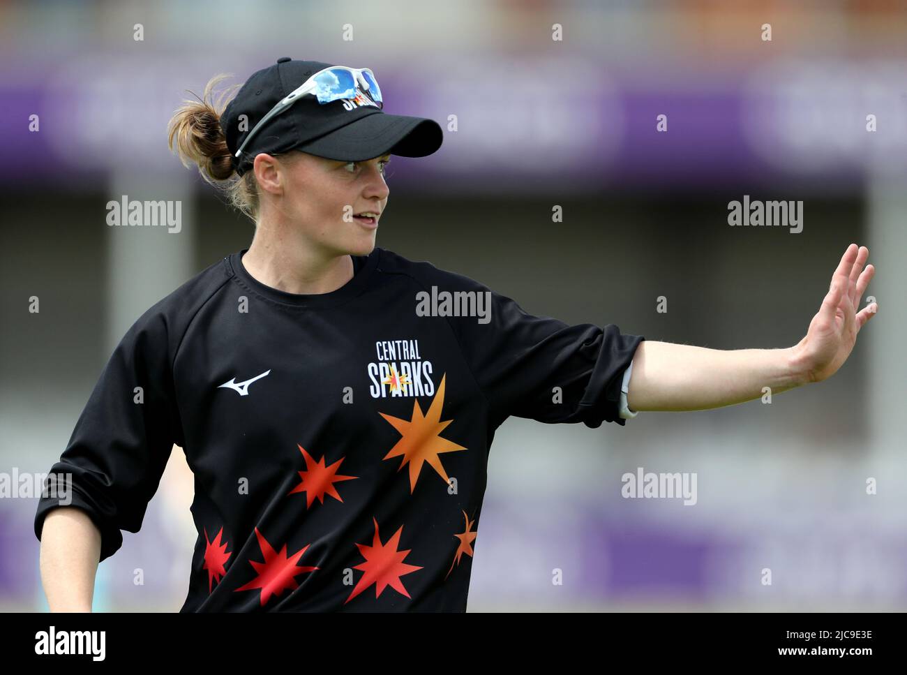 Central Sparks’ Freya Davies during the Charlotte Edwards Cup 2022 semi ...