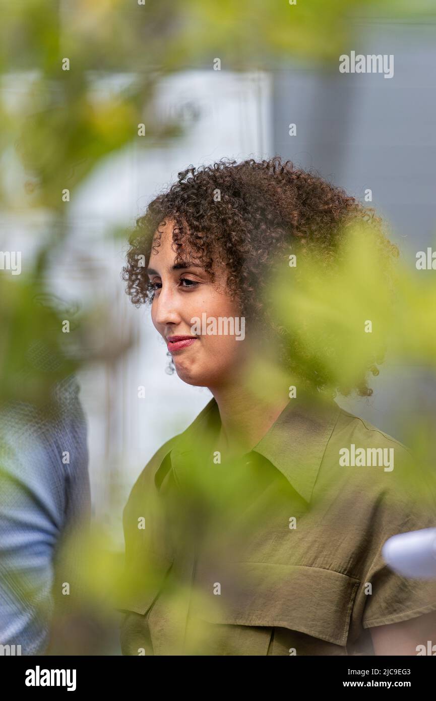 Groen new co-chairwoman Nadia Naji is seen at the presentation of the ...