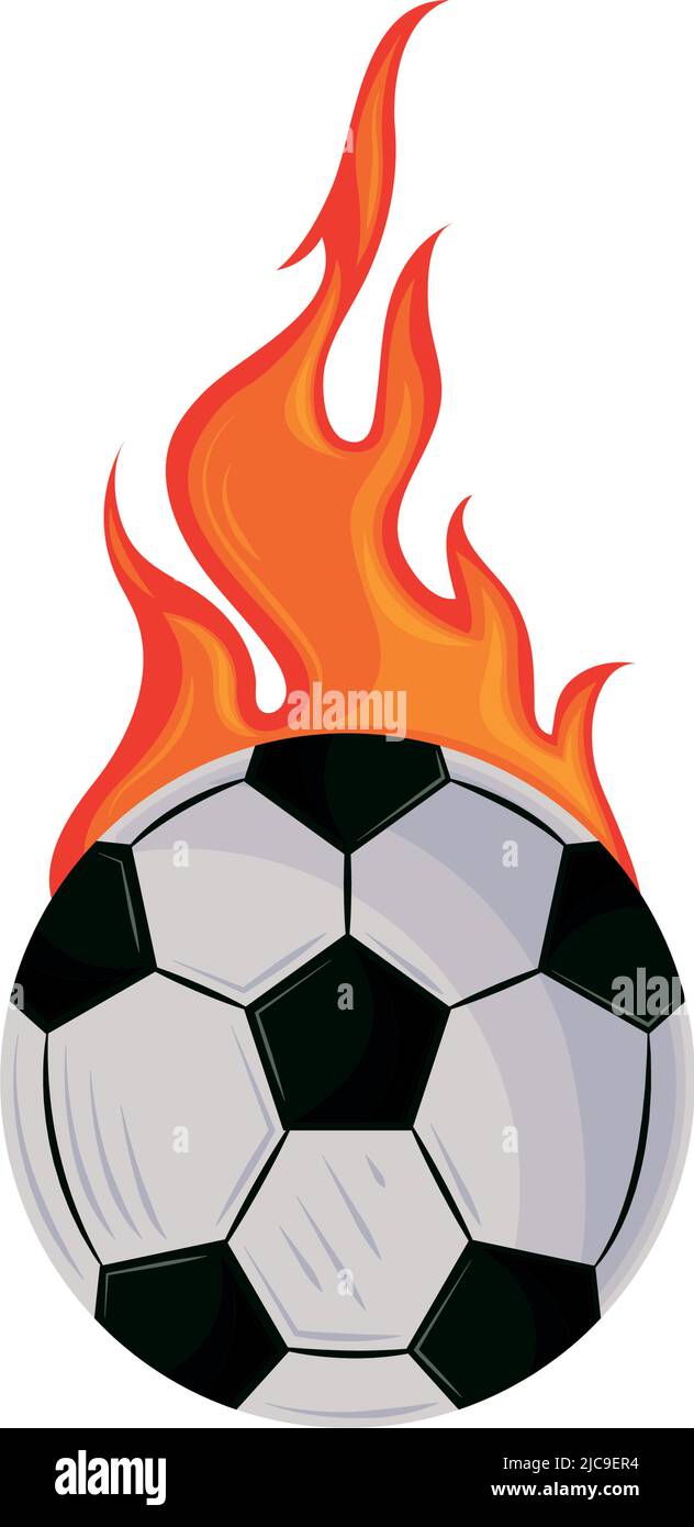 Soccer Balls On Fire Clipart
