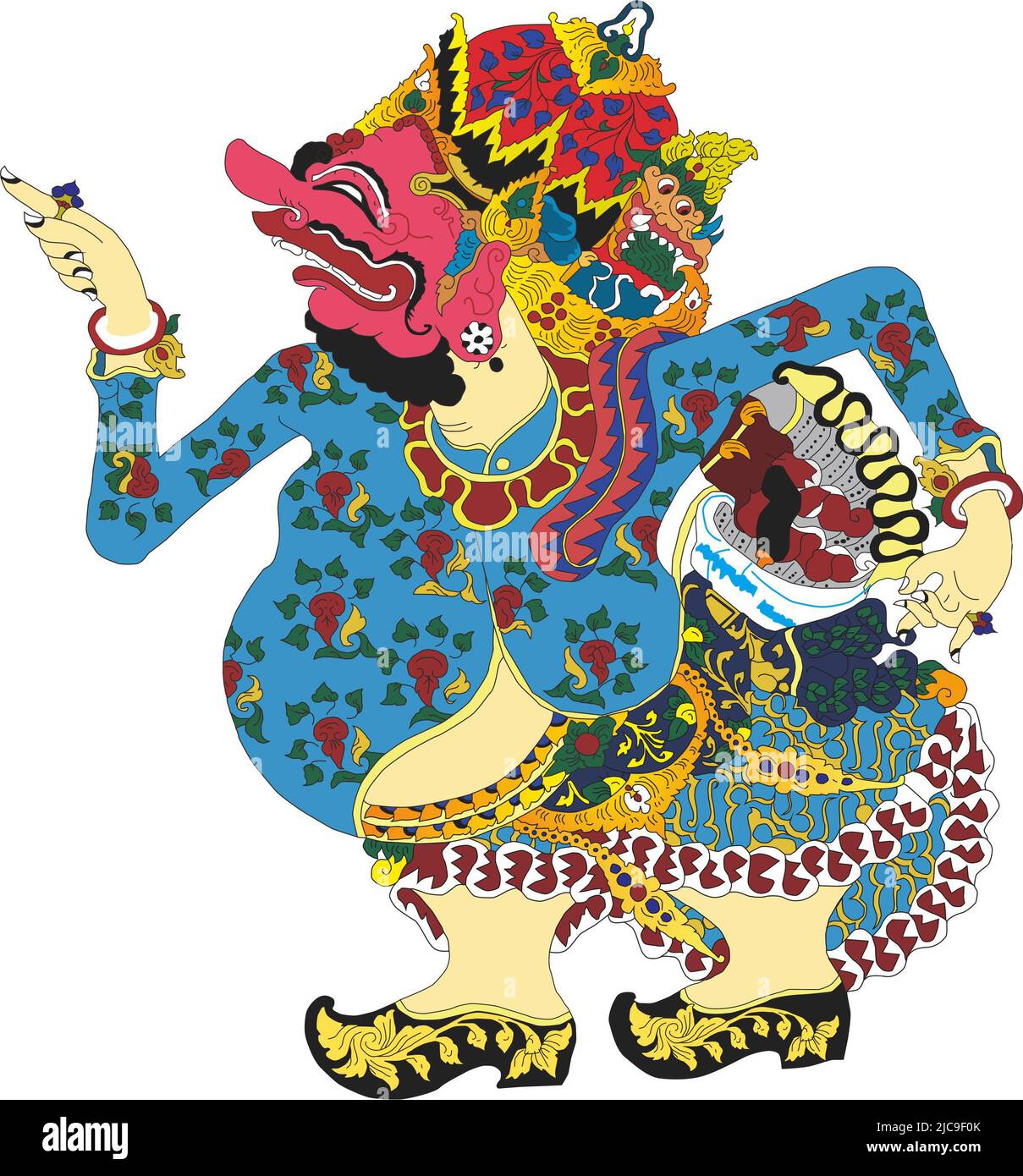 Wayang Puppet Shadow - Batara Narada Stock Photo - Alamy