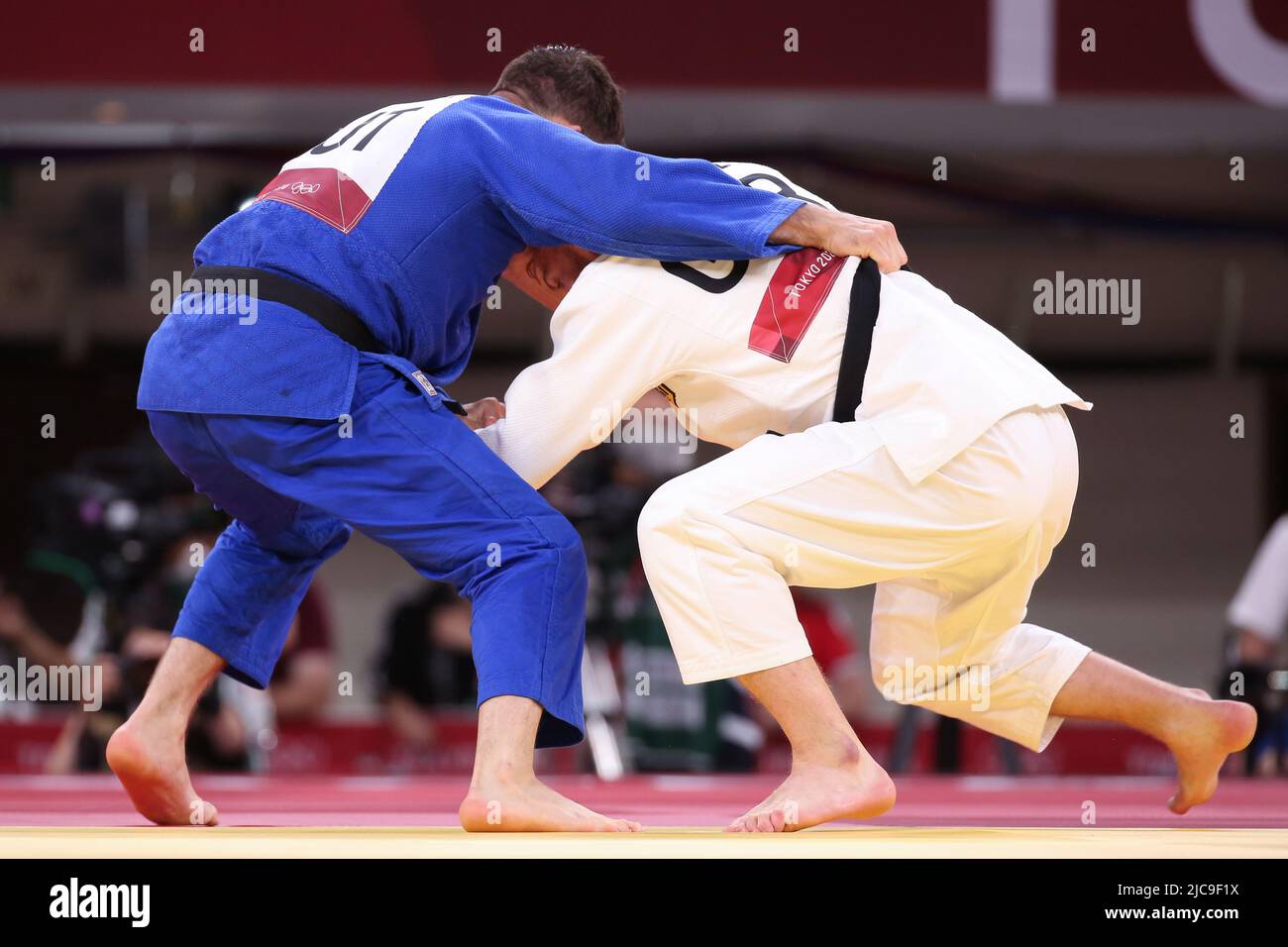JULY 27th, 2021 - TOKYO, JAPAN: Shamil Borchashvili of Austria (blue ...