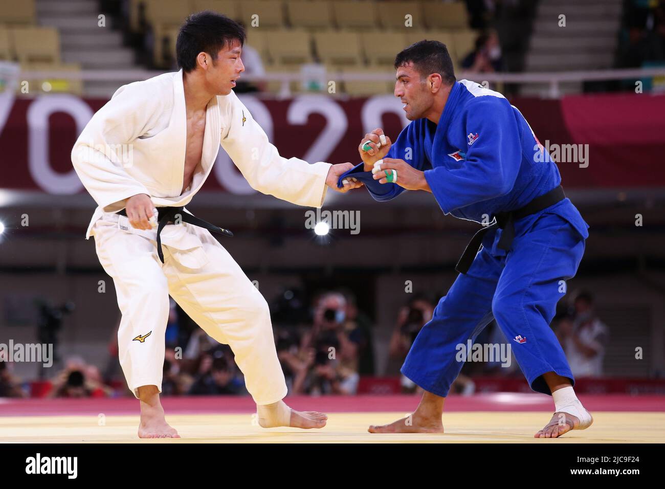 JULY 27th, 2021 - TOKYO, JAPAN: Nagase Takanori of Japan (white ...