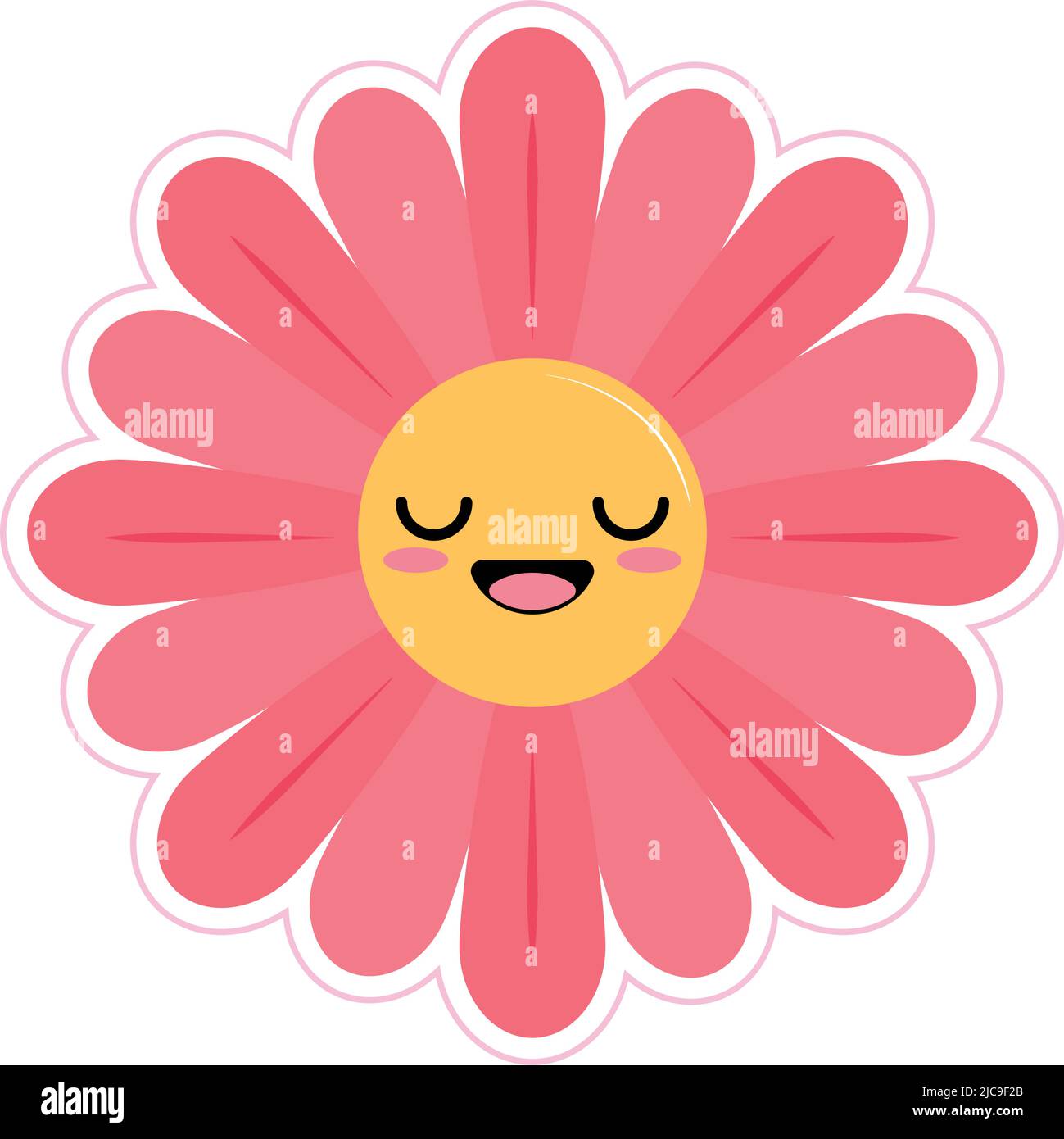 cute happy flower Stock Vector Image & Art - Alamy