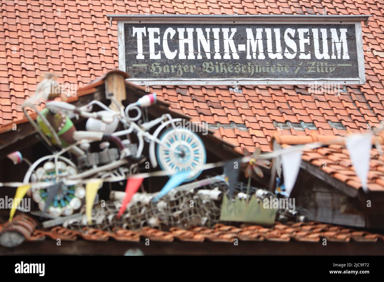 Osterwieck, Germany. 11th June, 2022. A sign hangs at the Harzer ...