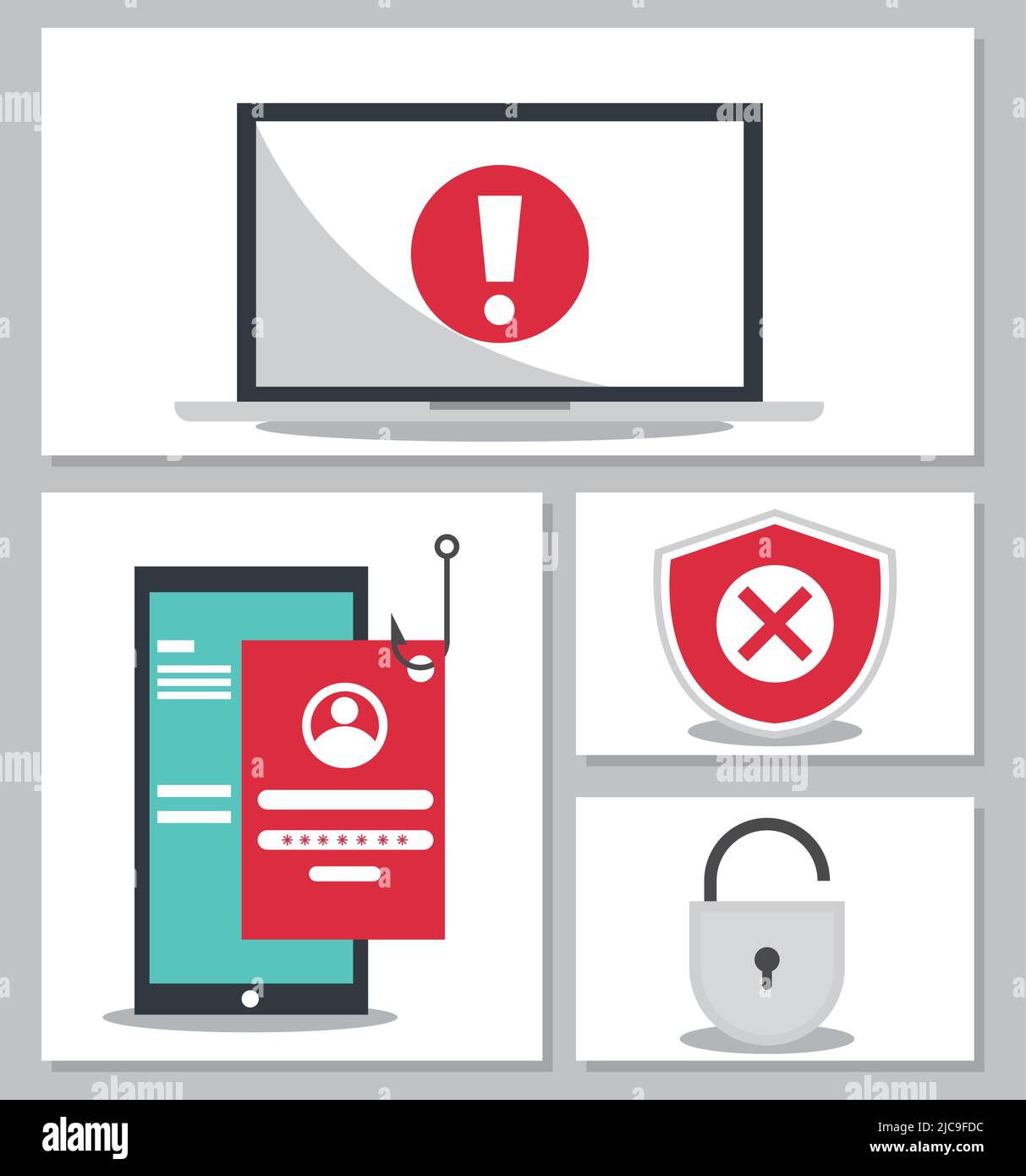 icons collection phishing Stock Vector Image & Art - Alamy