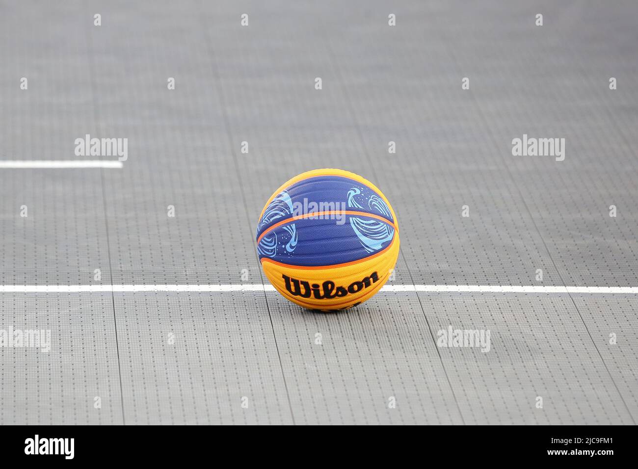 JULY 28th, 2021 - TOKYO, JAPAN: ball of the 3x3 Basketball Men's ...