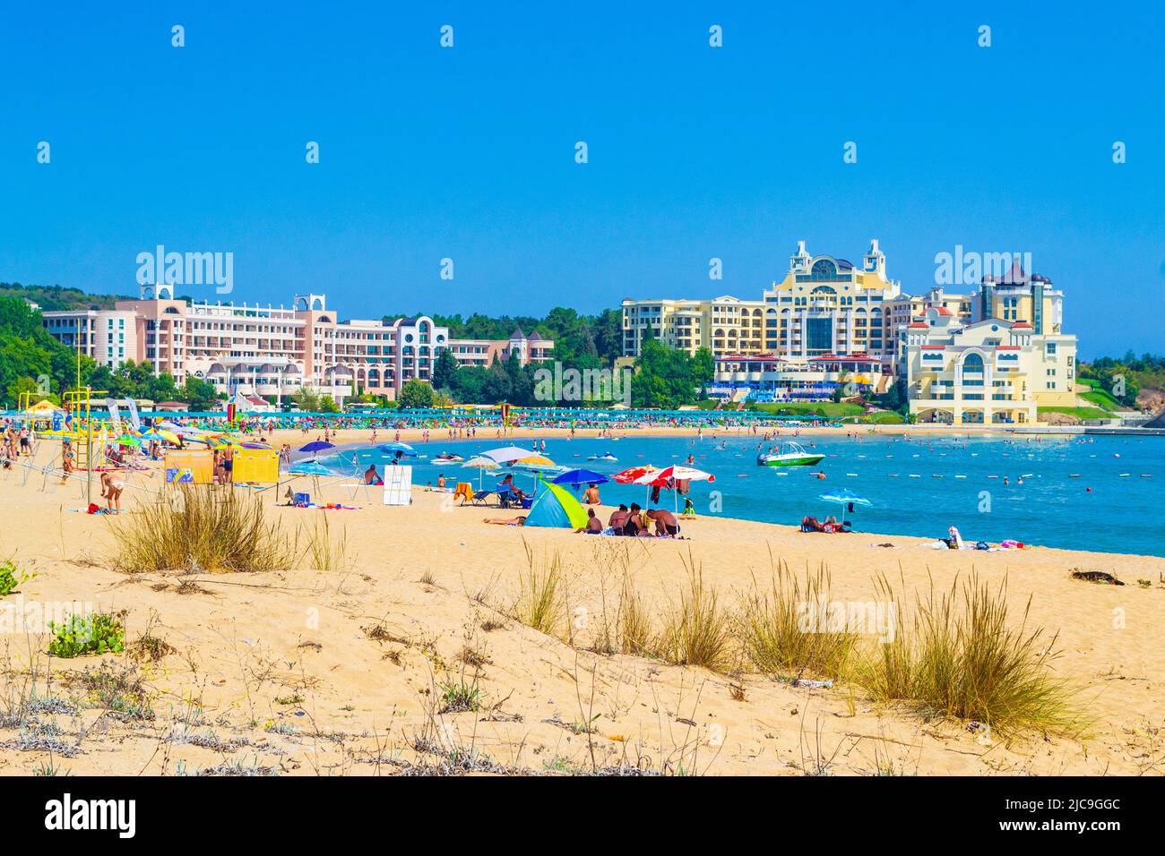 View of Drivers' Beach-about 3 km long beach from Duni resort to St ...