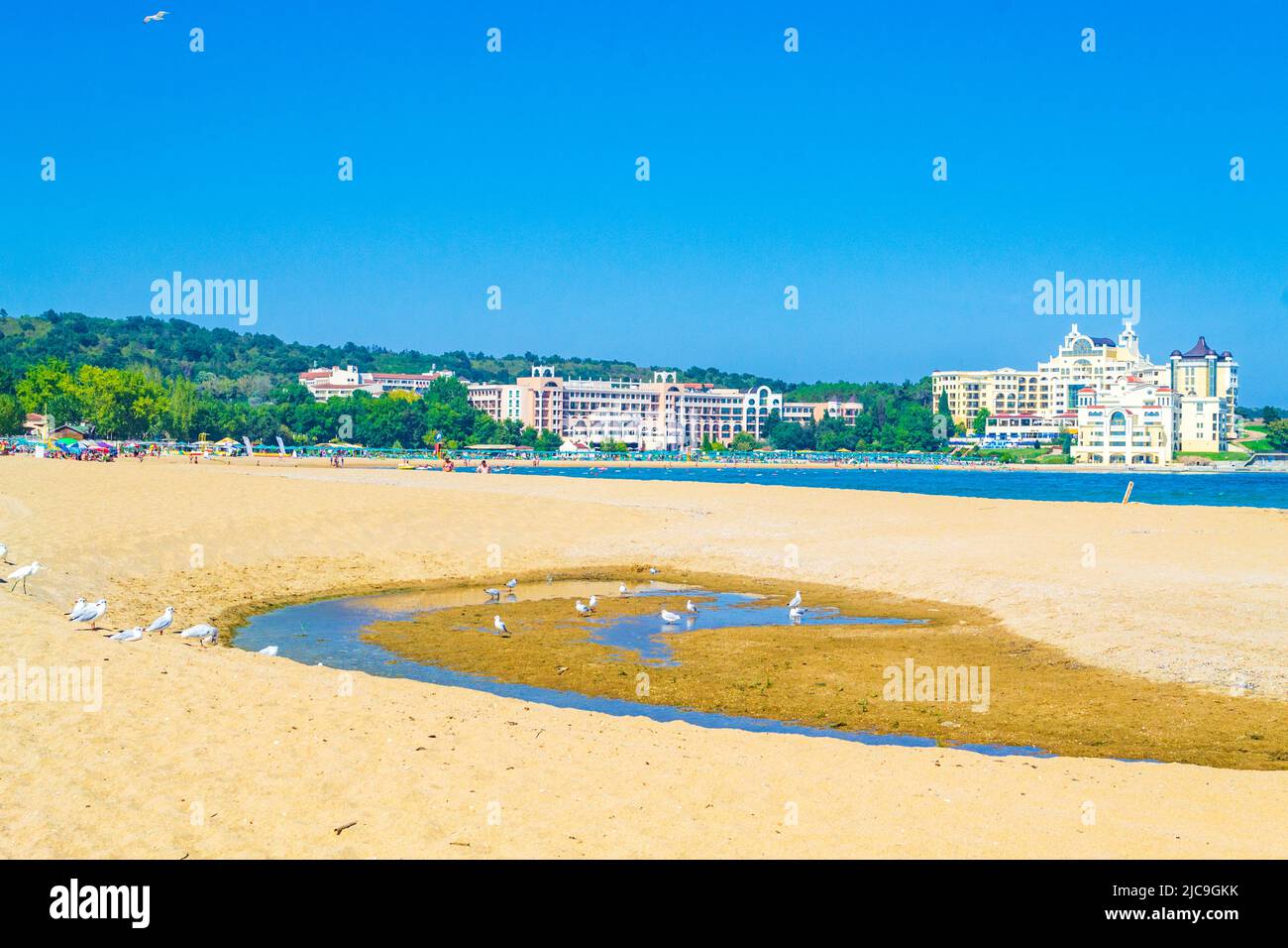 View of Drivers' Beach-about 3 km long beach from Duni resort to St ...