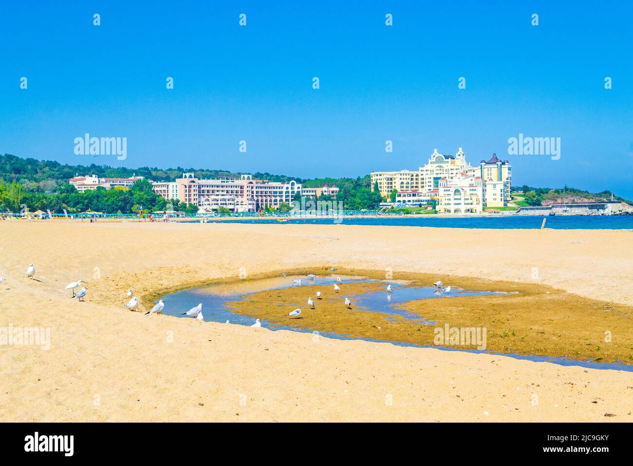 View of Drivers' Beach-about 3 km long beach from Duni resort to St ...